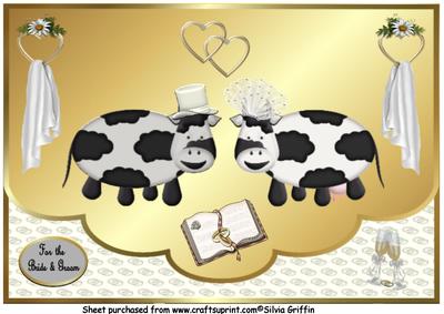 Cow Wedding A4 - CUP305366_262 | Craftsuprint
