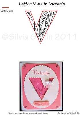 Letter V - for Victoria - CUP329943_262 | Craftsuprint