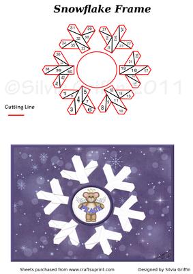 Snowflake Frame - CUP378615_262 | Craftsuprint