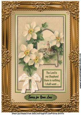 Vintage Church in Gold Frame A4 - CUP542283_262 | Craftsuprint