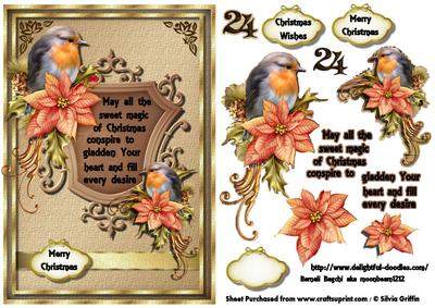 Red Robin with Christmas Verse Qc - CUP637409_262 | Craftsuprint