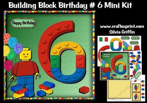Building Block Birthday # 6 - CUP753628_262 | Craftsuprint