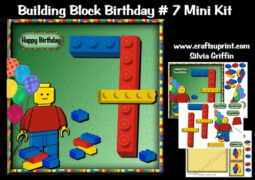 Building Block Birthday # 7 - CUP753629_262 | Craftsuprint