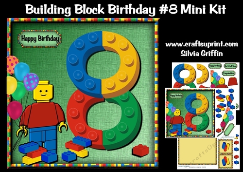 Building Block Birthday # 8 - CUP753630_262 | Craftsuprint