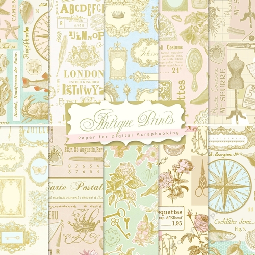 Antique Prints - Paper Kit - CUP854785_79379 | Craftsuprint