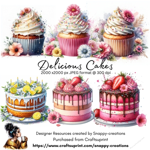 Delicious Cakes Graphics - CUP1315460_1294 | Craftsuprint