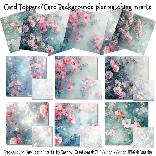 Floral Card Toppers/Card Fronts/Card Backgrounds - CUP1324945_1294 ...