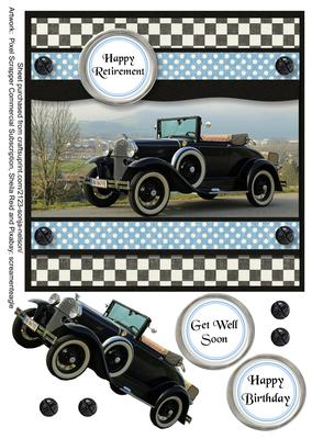 Black Classic Vintage Car Auto Birthday Get Well - CUP669720_2123 ...