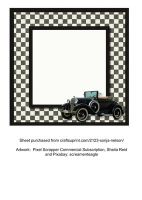 Black Classic Vintage Car Insert - CUP669721_2123 | Craftsuprint