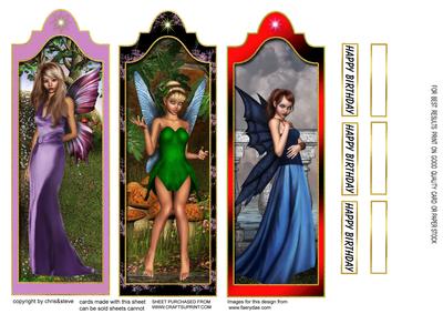 Fairy Bookmarks 4 - CUP180228_29 | Craftsuprint