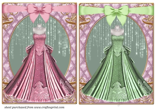 2 Evening dress card fronts - CUP1006378_659 | Craftsuprint
