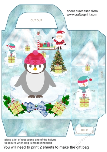 Polar Christmas gift bag 9 - CUP1011287_659 | Craftsuprint