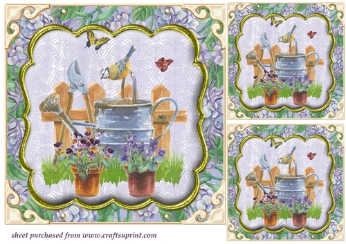 3 Purple floral card fronts/toppers set 7 - CUP1050202_659 | Craftsuprint