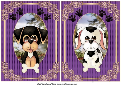 2 Cute dog card fronts 2 - CUP1068552_659 | Craftsuprint