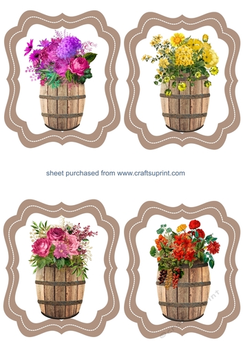 4 Shaped floral barrel toppers 2 - CUP1076675_659 | Craftsuprint