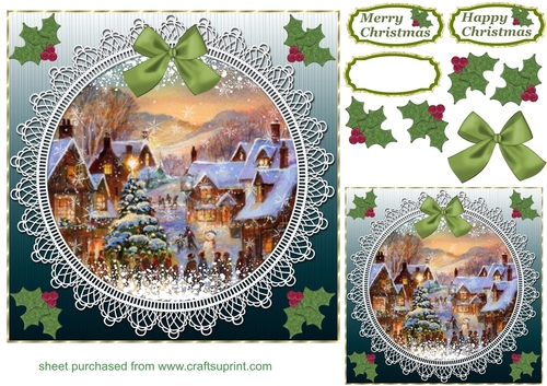 Blue assorted theme Christmas card front 8 - CUP1077906_659 | Craftsuprint