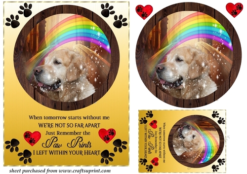 Pet loss card front J - CUP1109718_659 | Craftsuprint