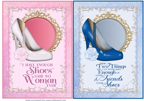 2 Shoe card fronts with verse - CUP1111205_659 | Craftsuprint