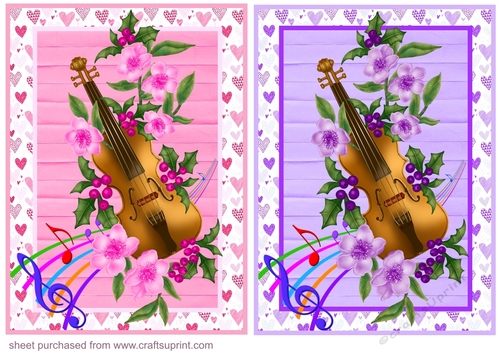 2 Love music card fronts - CUP1142617_659 | Craftsuprint