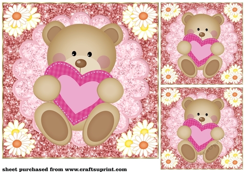 3 Cute teddy card front/toppers 3 - CUP1145185_659 | Craftsuprint