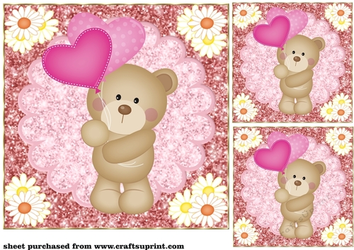 3 Cute teddy card front/toppers 4 - CUP1145187_659 | Craftsuprint