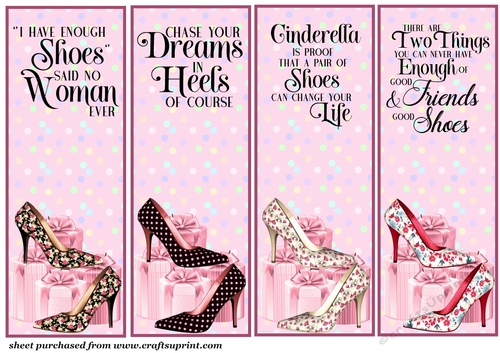4 Pink ladies shoe toppers - CUP1145204_659 | Craftsuprint