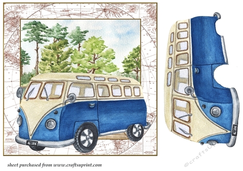 Camper van card front - CUP1146787_659 | Craftsuprint