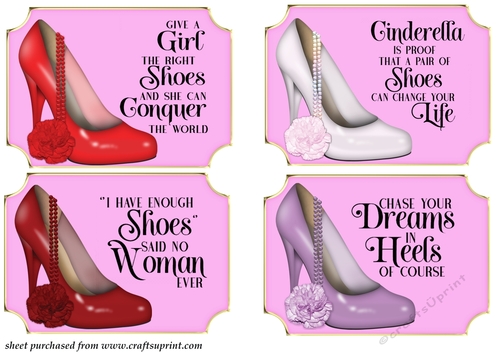 4 Pink shoe toppers - CUP1152155_659 | Craftsuprint