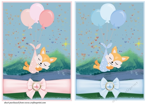 Baby girl and boy card fronts - CUP1154835_659 | Craftsuprint