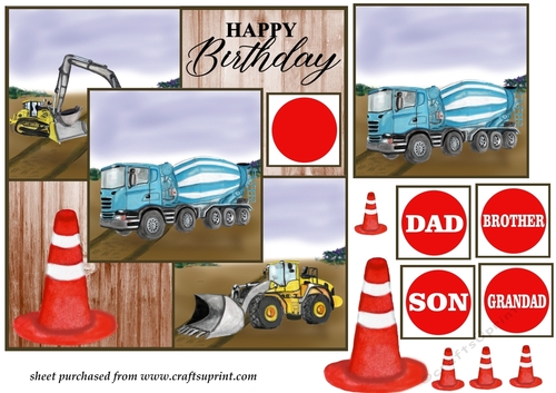 3 Panel construction themed card front (family) - CUP1155449_659 ...