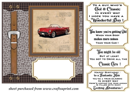 Sketched rustic vintage car card front 4 - CUP1156216_659 | Craftsuprint