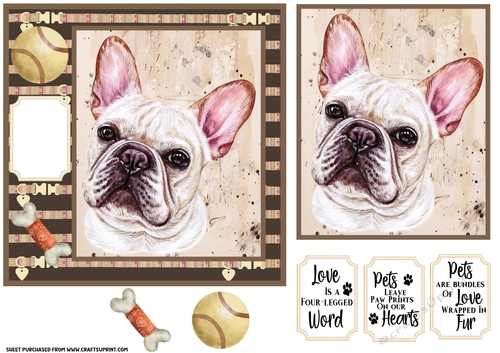 Frenchie card front - CUP1161448_659 | Craftsuprint