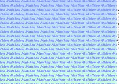 Matthew Text Background Sheet in Blue - CUP118447_659 | Craftsuprint