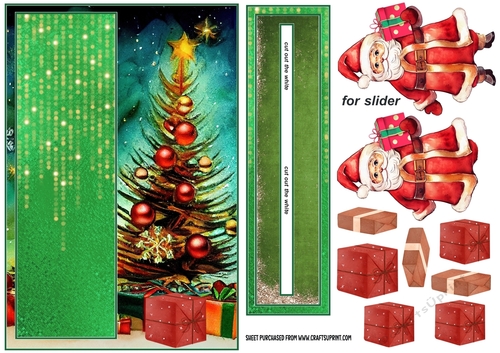 Santa with present penny slider card front 2 - CUP1187112_659 ...