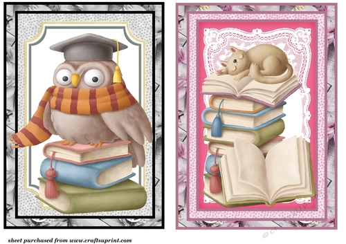 2 Book themed card fronts/toppers - CUP1195190_659 | Craftsuprint