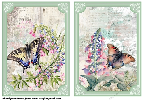 2 Floral butterfly card front/toppers 3 - CUP1196428_659 | Craftsuprint