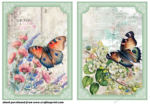 2 Floral butterfly card front/toppers 4 - CUP1196429_659 | Craftsuprint