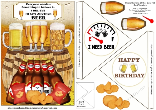Every one needs...beer themed card front 1 - CUP1198066_659 | Craftsuprint