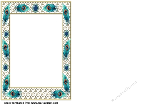 Peacock frame insert(blank) - CUP1201595_659 | Craftsuprint