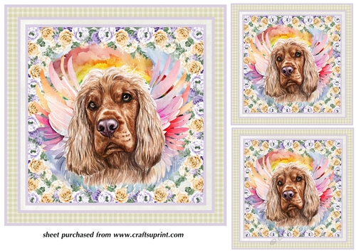 3 English Cocker sympathy card fronts/toppers - CUP1202955_659 ...