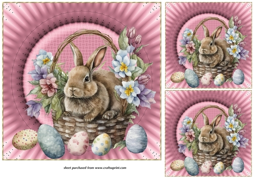 3 Easter bunny card fronts/toppers 4 - CUP1203785_659 | Craftsuprint