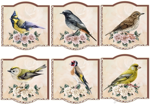 3 Assorted bird toppers 3 - CUP1206803_659 | Craftsuprint