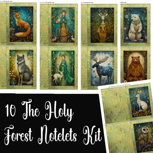 10 The Holy Forest Notelets kit - CUP1209736_659 | Craftsuprint
