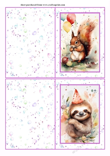 2 Party animal notelets 12 - CUP1210821_659 | Craftsuprint