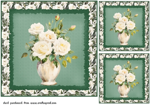 3 White rose card fronts/toppers 2 - CUP1213370_659 | Craftsuprint