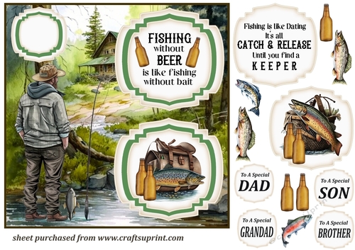 2 Panel fishing themed card front 3 - CUP1213755_659 | Craftsuprint