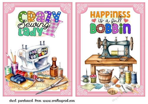 2 Sewing themed card fronts 2 - CUP1214743_659 | Craftsuprint