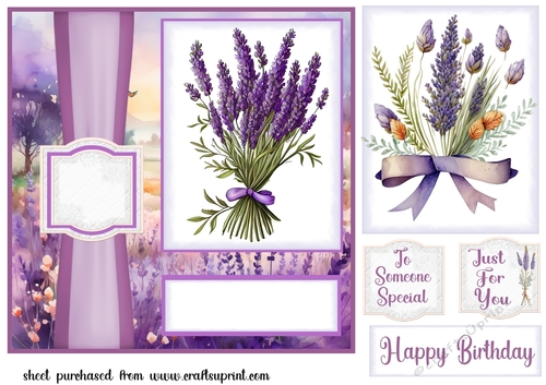 Lavender panel card front 1 - CUP1215238_659 | Craftsuprint