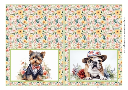2 Floral pup notelets 1 - CUP1216798_659 | Craftsuprint