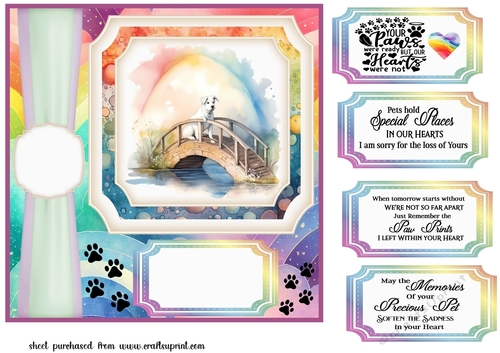 Rainbow bridge card front 2 - CUP1217099_659 | Craftsuprint